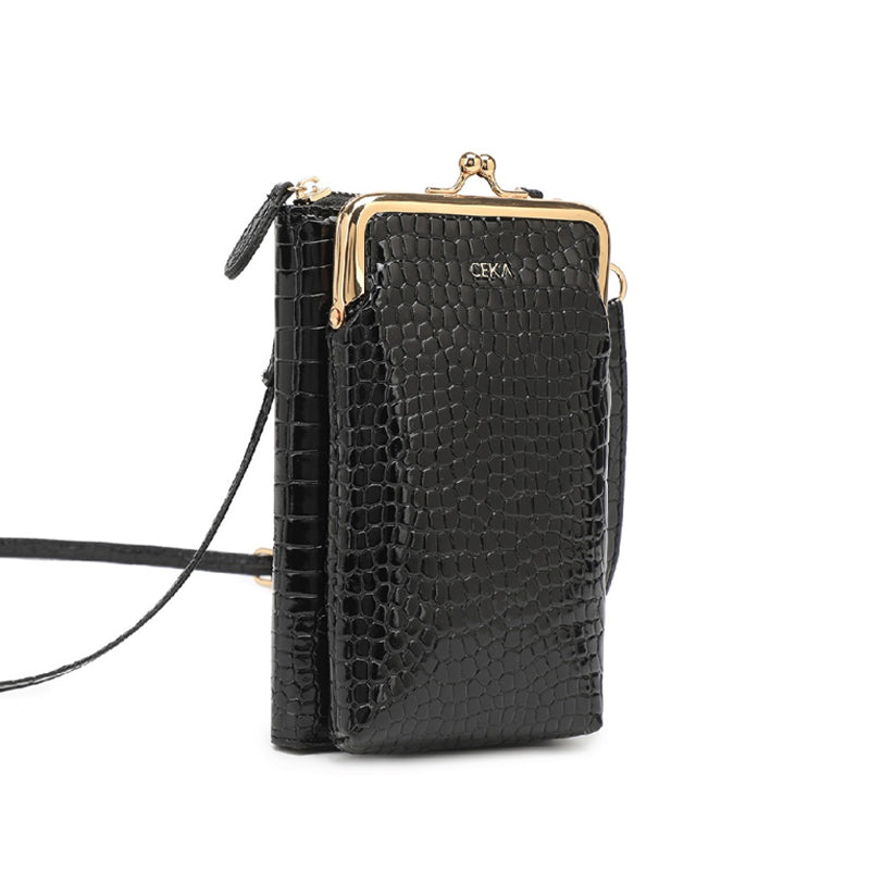 CEKA Tas Selempang Wanita Tas HP Dompet Hitam - Trisen Bag – 9to5